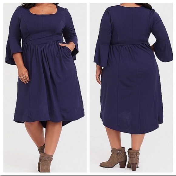 torrid | Dresses | Torrid Outlander Tv Series Navy Blue Jersey Bell ...